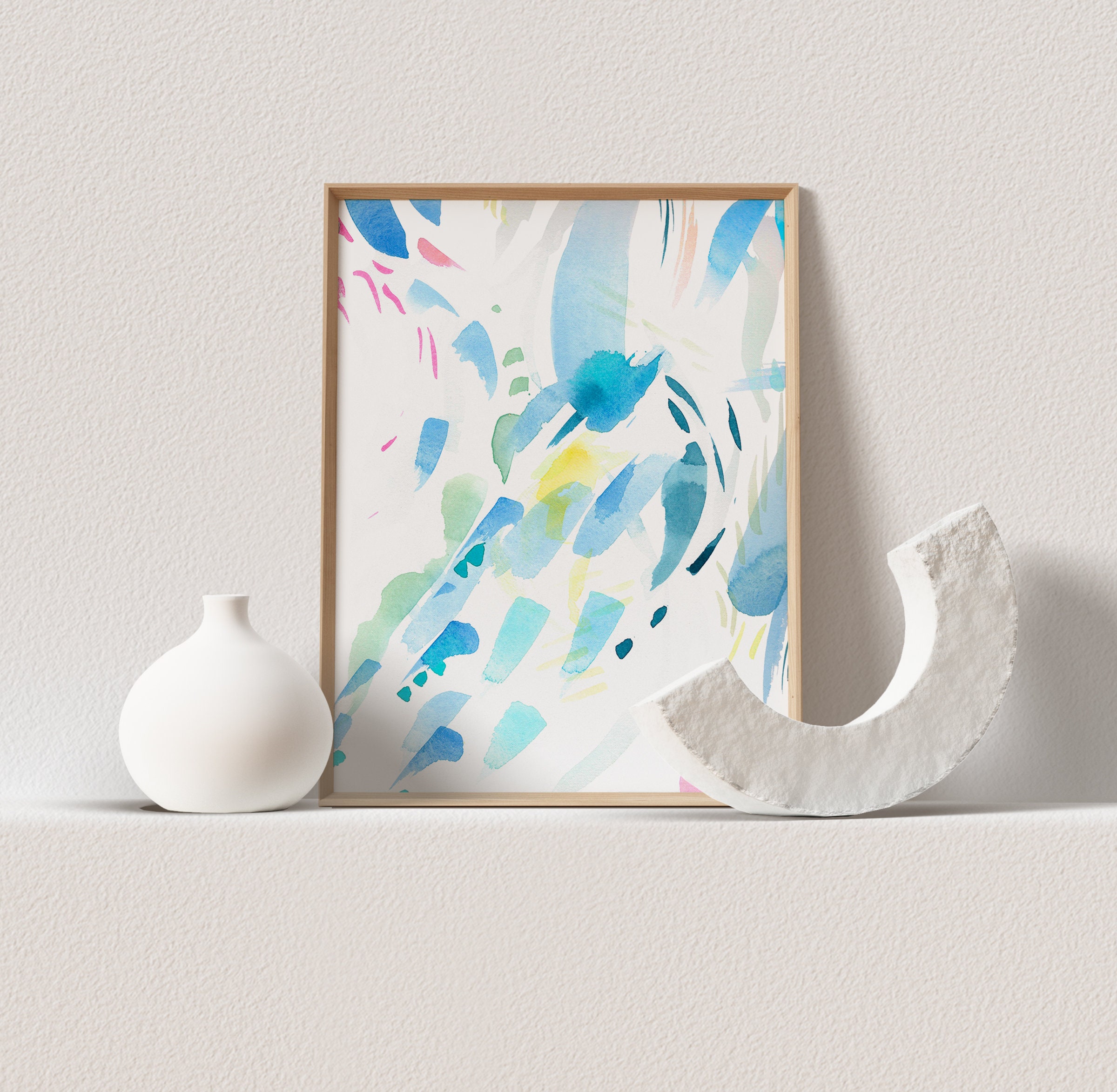 3 Piece Wall Art Set of 3 Prints Abstract Art Watercolor Print | Etsy