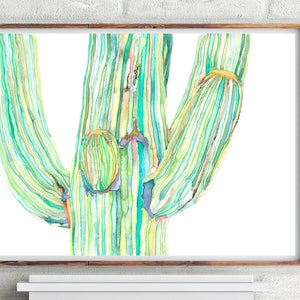 Cactus Print Botanical Print Watercolor Print Cactus Wall Art Cactus ...