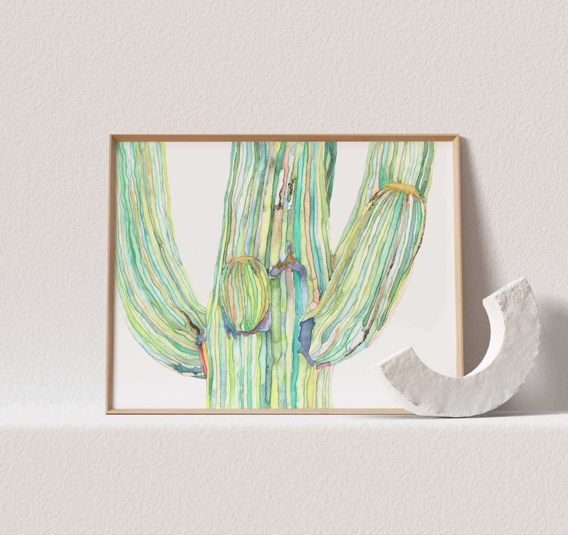 Cactus Print Botanical Print Watercolor Print Cactus Wall Art - Etsy