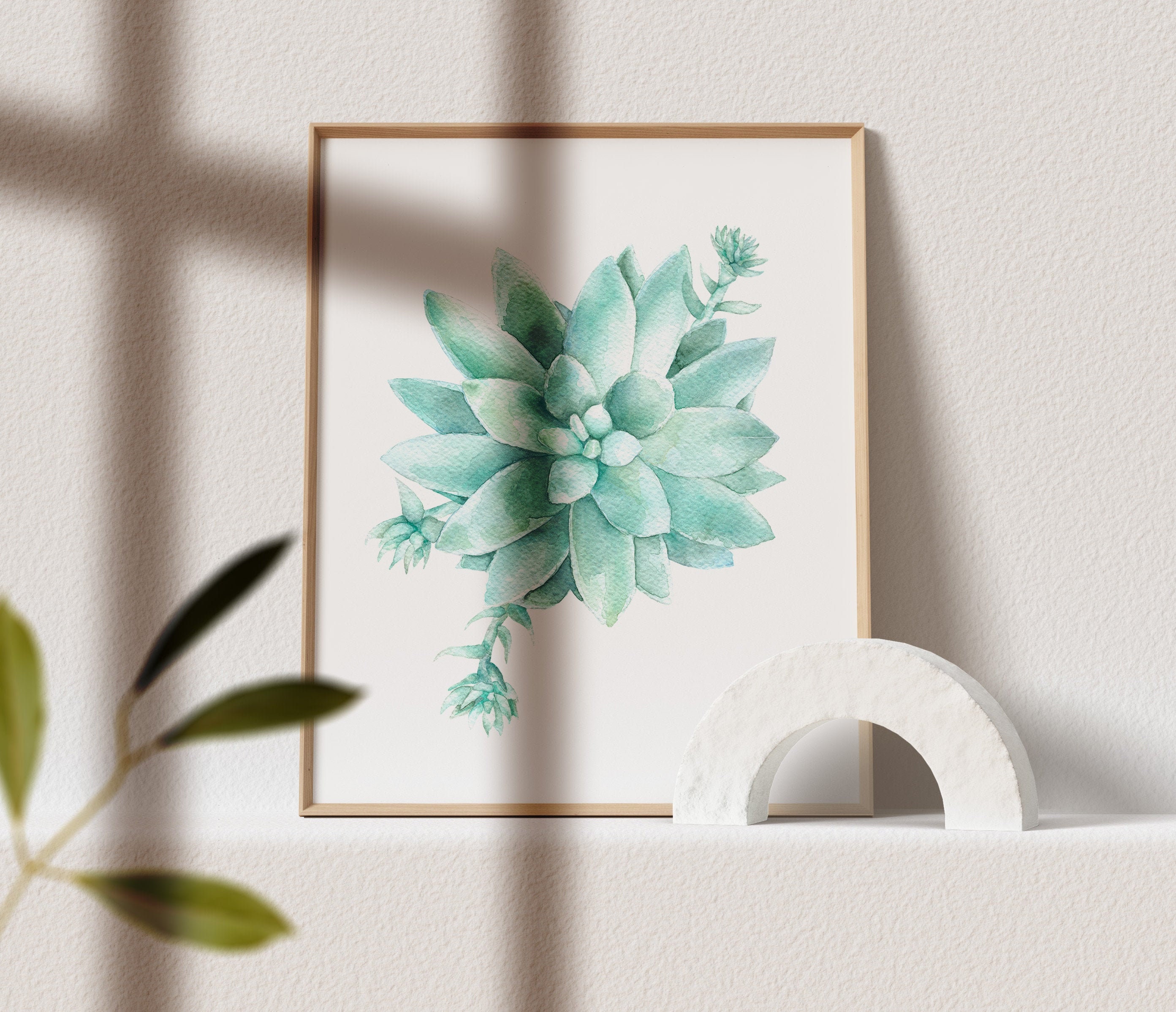 Succulent Print Cactus Print Boho Wall Decor Succulent Painting Cactus ...