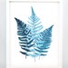 Blue Fern Print Botanical Print Large Fern Print Indigo Blue - Etsy