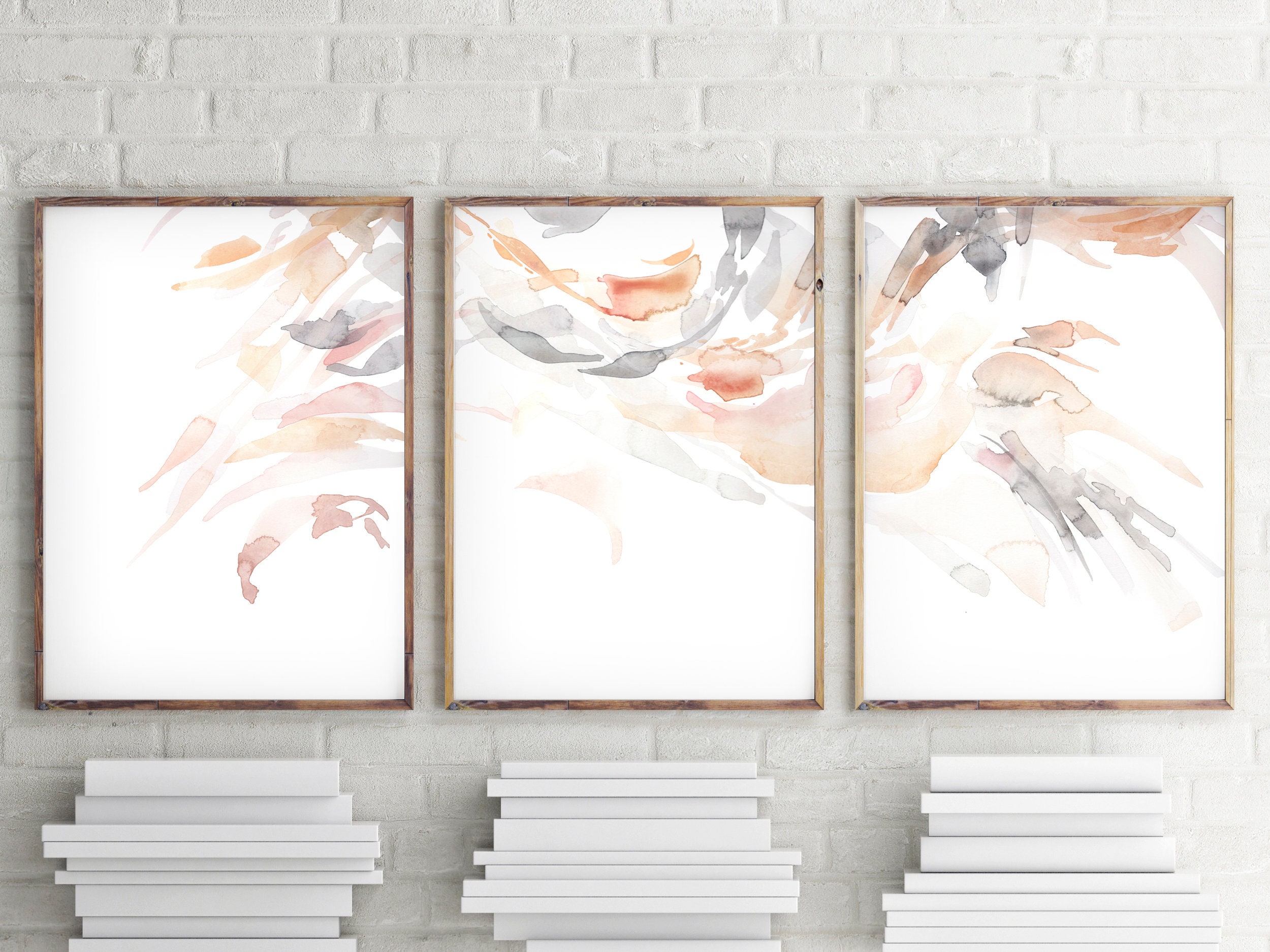 3 Piece Wall Art Abstract Art Set of 3 Prints Triptych Wall Art Set of ...