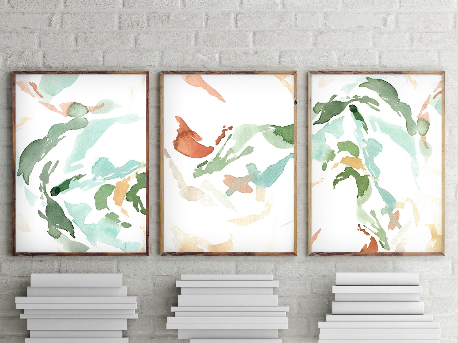 3 Piece Wall Art Set of 3 Prints Abstract Art Watercolor Print - Etsy