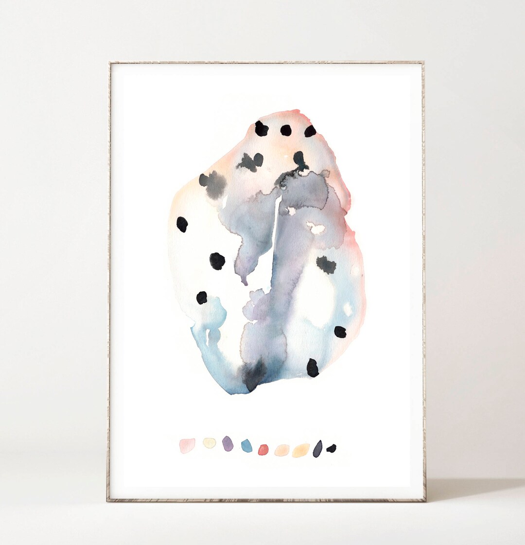 Abstract Watercolor Print Modern Contemporary Art Large Abstract Décor ...