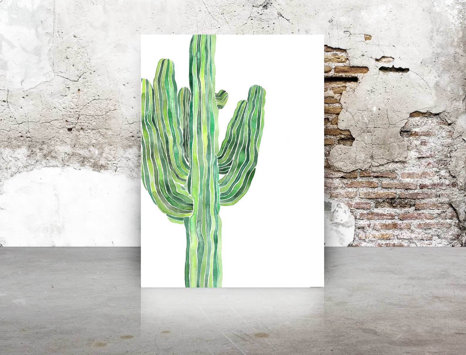 Cactus Print Boho Wall Decor Aquarelle Cactus Wall Art Watercolor Print ...