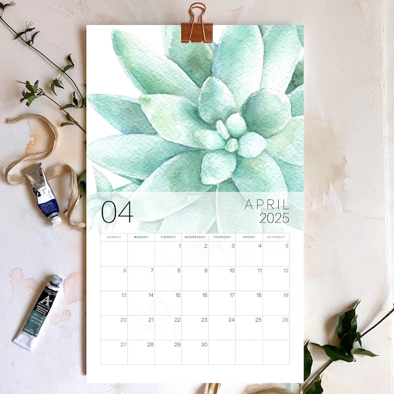 Watercolor Calendar - Etsy