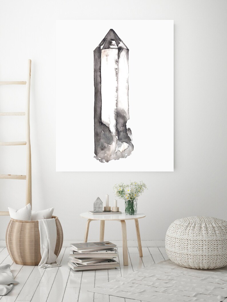 Crystal Print Gemstone Print Quartz Print Crystal Painting Crystal ...
