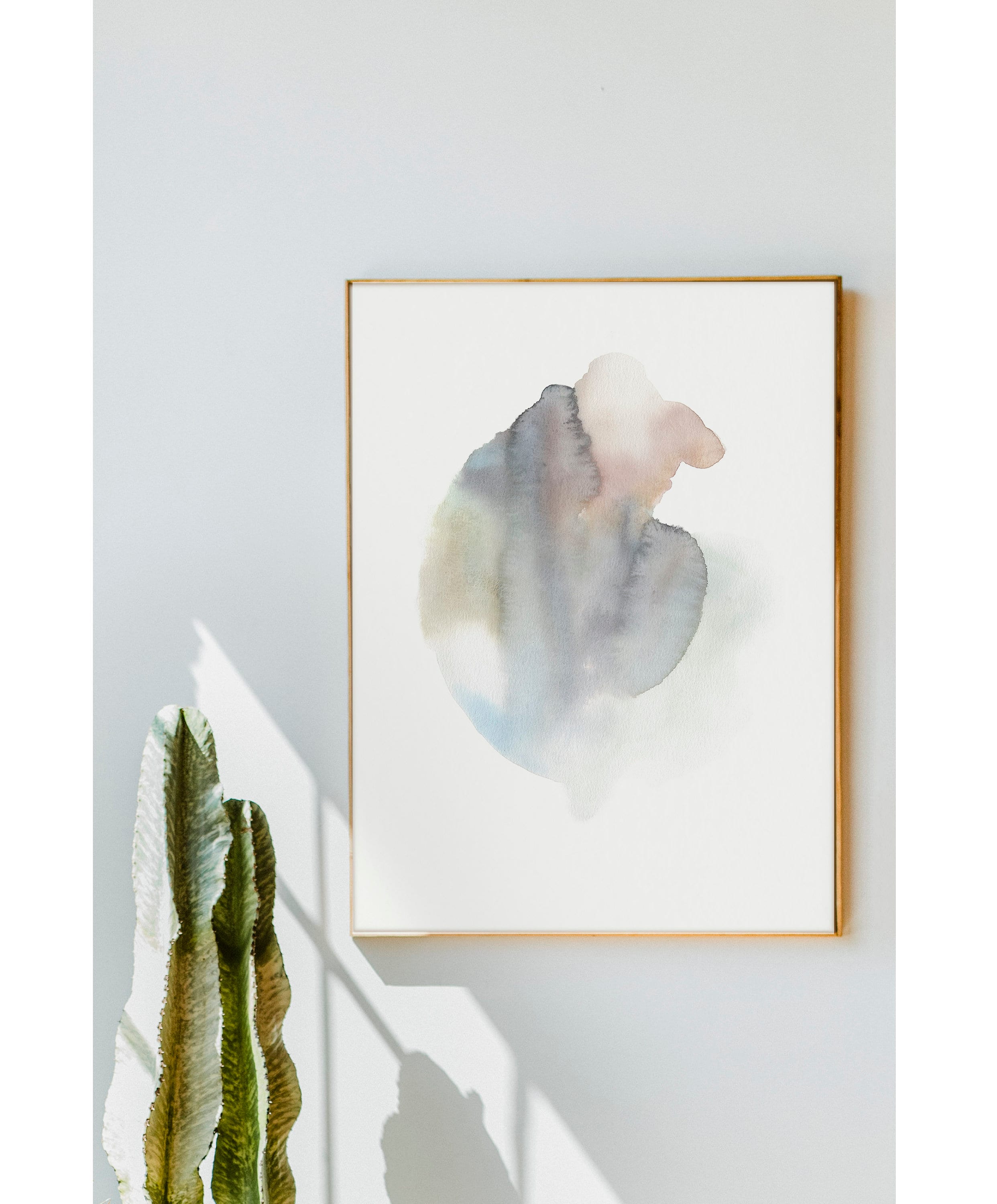 Abstract Art Print Watercolor Painting Minimalist Art Fluid | Etsy