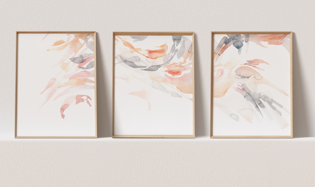 3 Piece Wall Art Abstract Art Set of 3 Prints Triptych Wall Art Set of ...