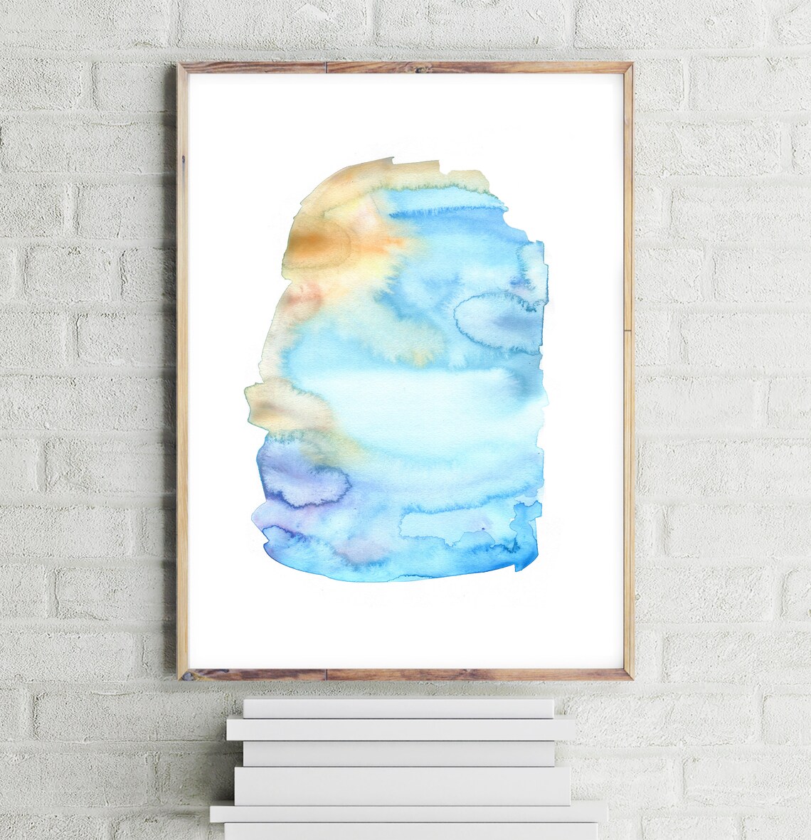 Abstract Watercolor Painting Abstract Art Prints Watercolor Print Blue ...