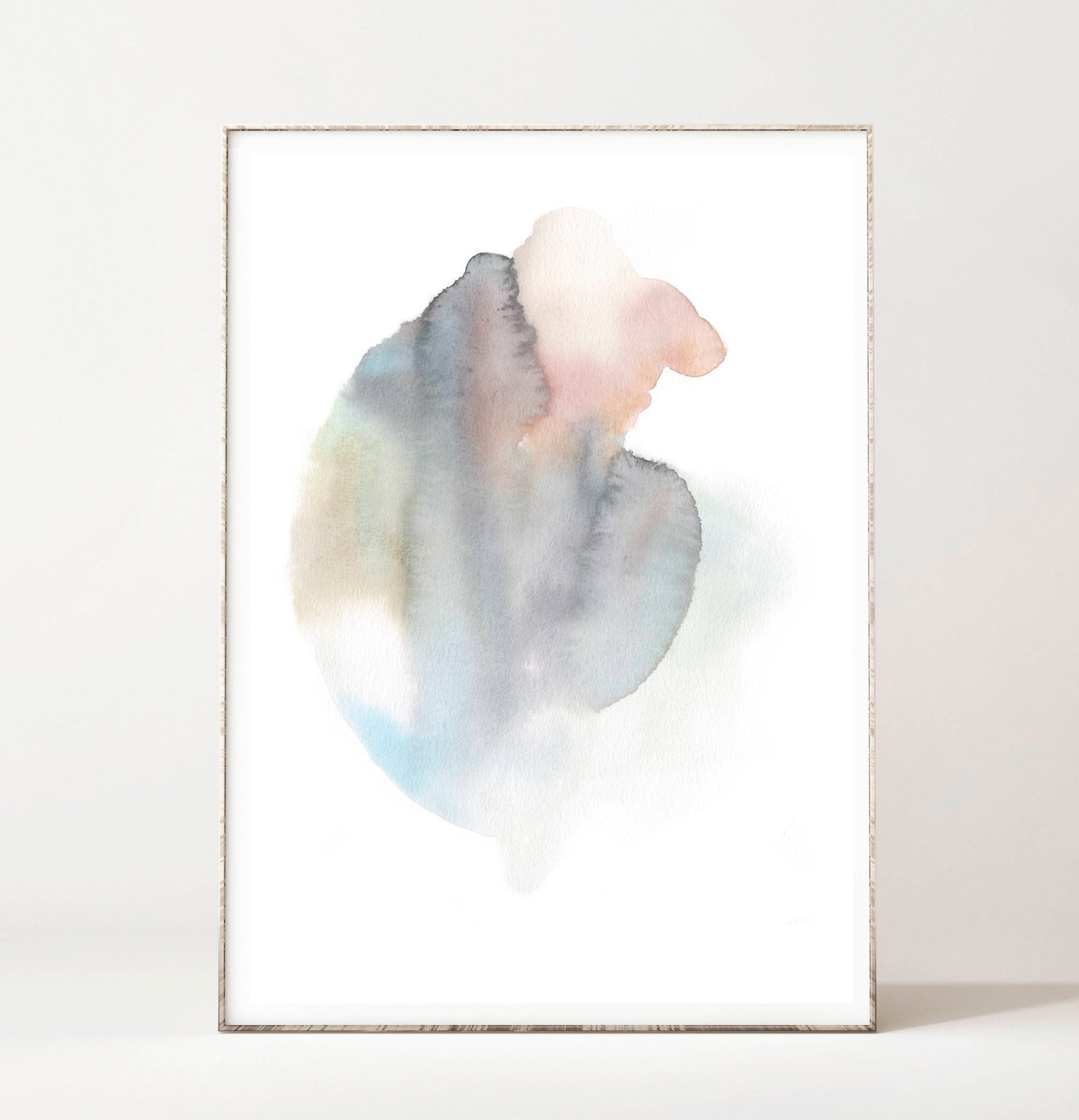 Abstract Art Print Watercolor Painting Minimalist Art Fluid - Etsy