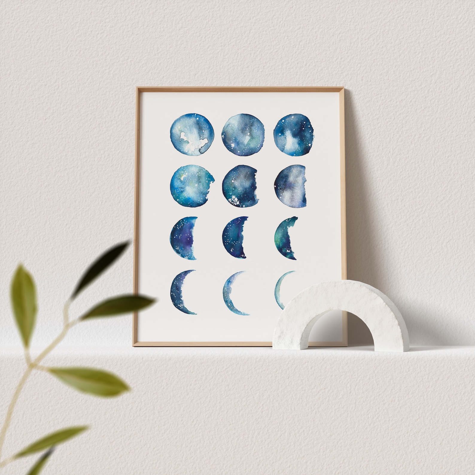 Moon Phases Print Moon Art Moon Phase Art Moon Phases Wall Art | Etsy