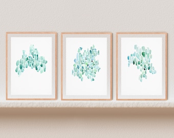 3 Piece Wall Art Abstract Art Set of 3 Prints Triptych Wall Art Set of ...