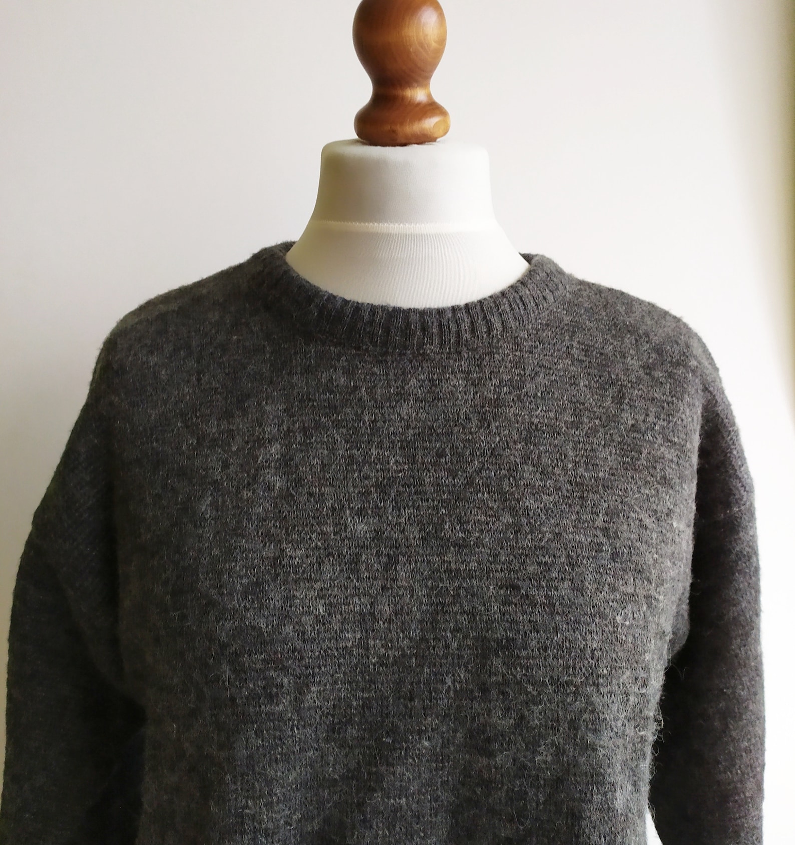 Vintage Wool Sweater Gray Wool Sweater Warm Sweater - Etsy