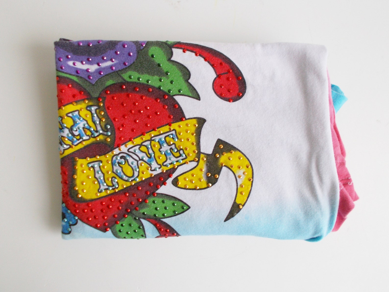 Vintage Bedazzled Tshirt Baby Tshirt Baby Tee Colorful - Etsy Sweden