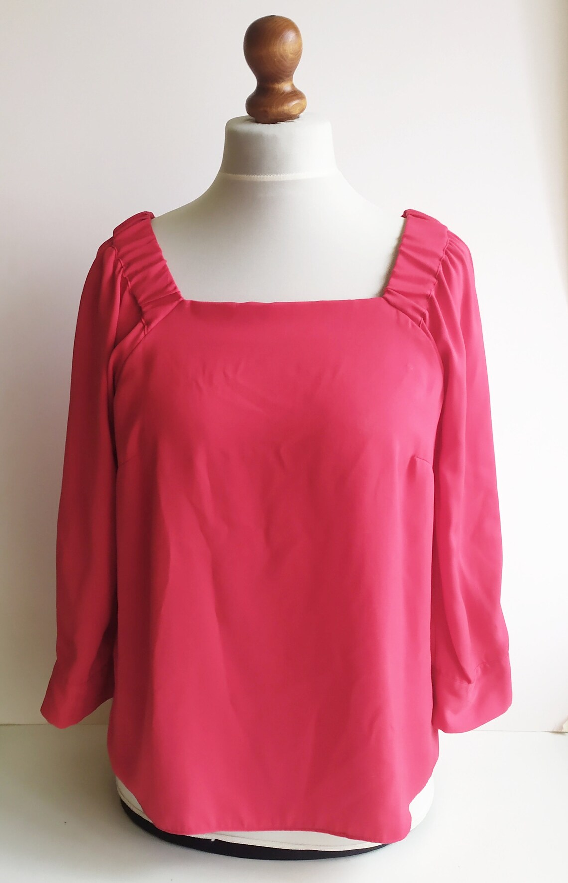Vintage Red Blouse Raspberry Blouse Pink Blouse Red Top - Etsy