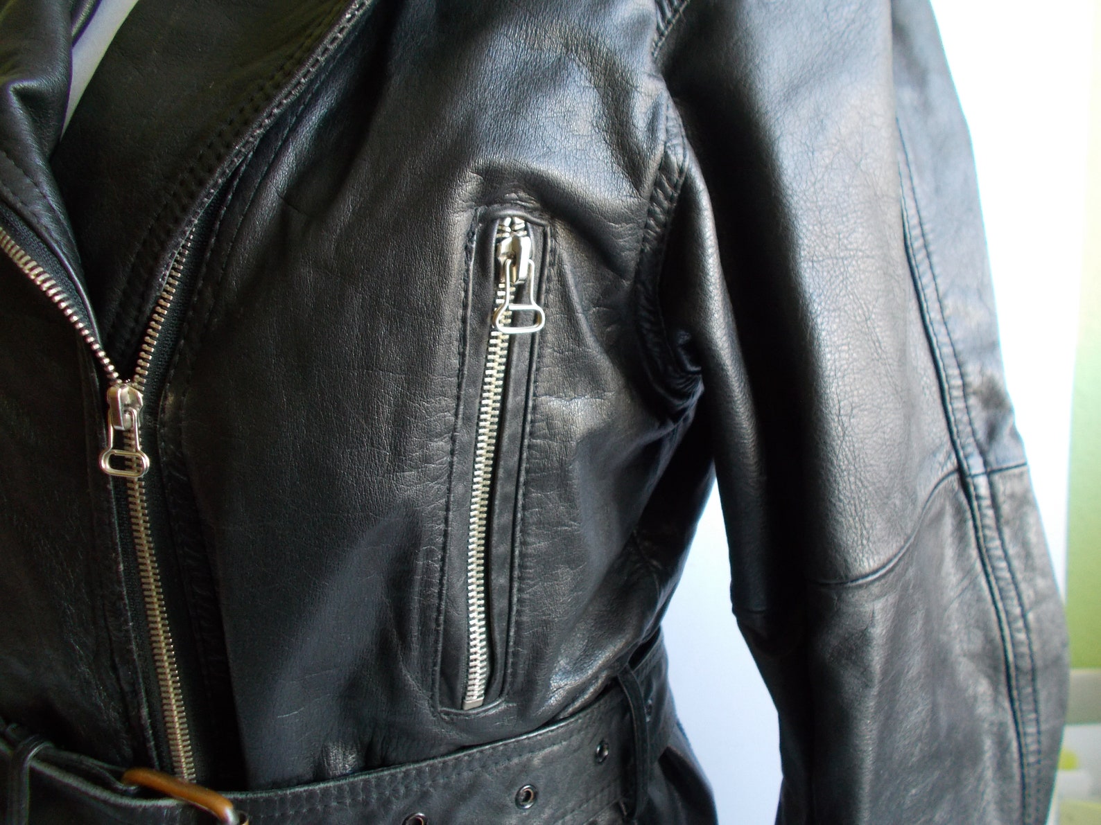Vintage Leather Jacket Retro Leather Jacket Genuine Leather - Etsy