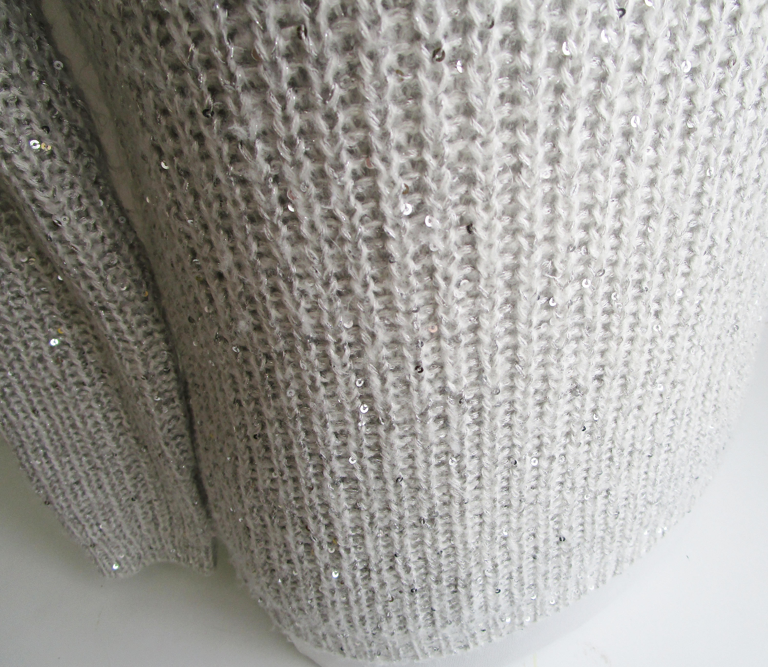 Vintage Gray Sweater, Silver Sweater, Metallic Sweater, Womens Gray ...