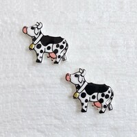 Cow Buttons - Etsy