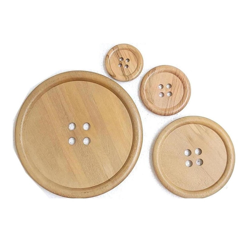 Natural Wood Buttons - Etsy