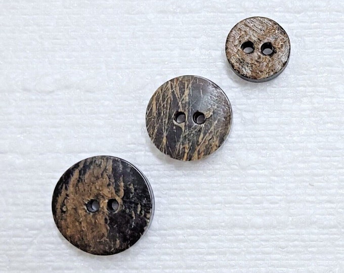 Half Horn Tip Toggle Button 2 Hole Light or Dark Duffle Coat Cloak ...