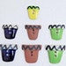 Flower Pot Button 2 Hole Novelty Terracotta Ceramic Glazed House Garden ...