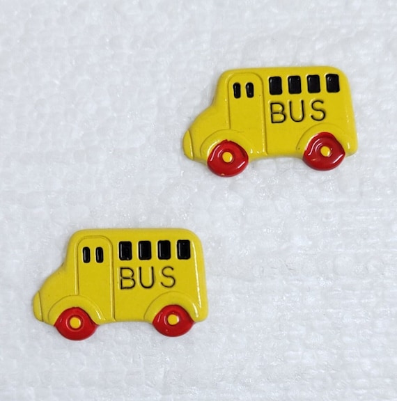 2 JHB Yellow School Bus Buttons 22mm Metal Shank JHB - Etsy