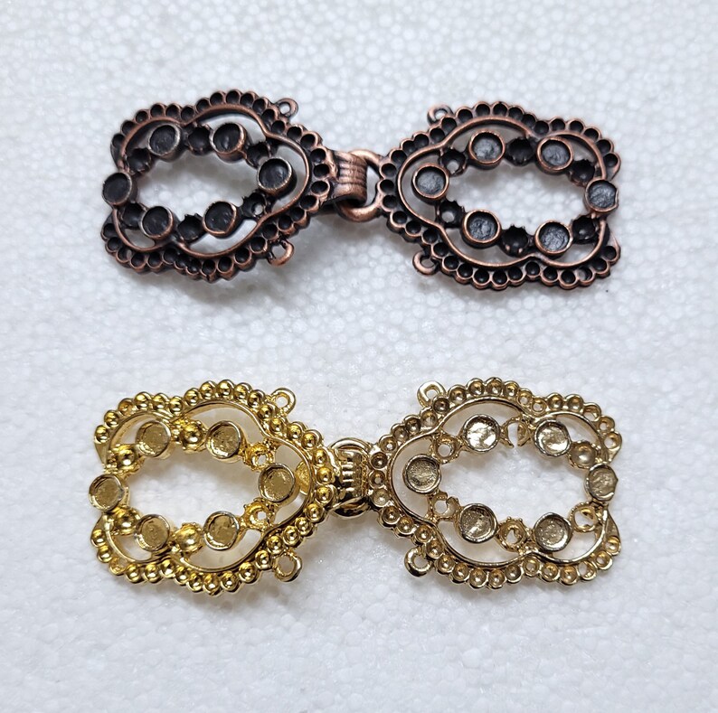 Norwegian Cardigan Clasp 75mm Bronze or Gold Metal Pewter Hook & Eye ...