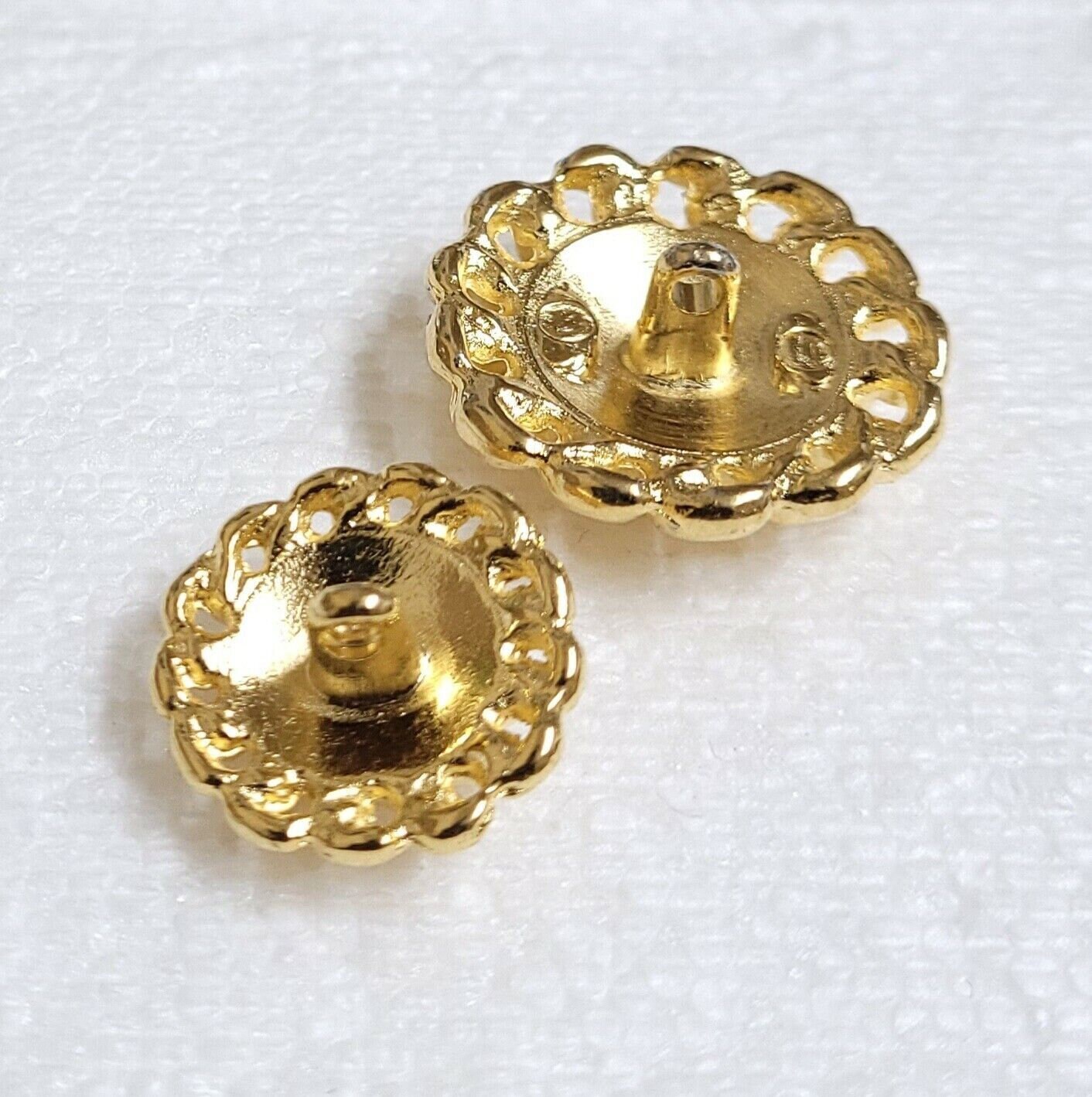 Gold Chain Link Buttons 20mm or 28mm Metal Shank 90s Italian Fashion ...