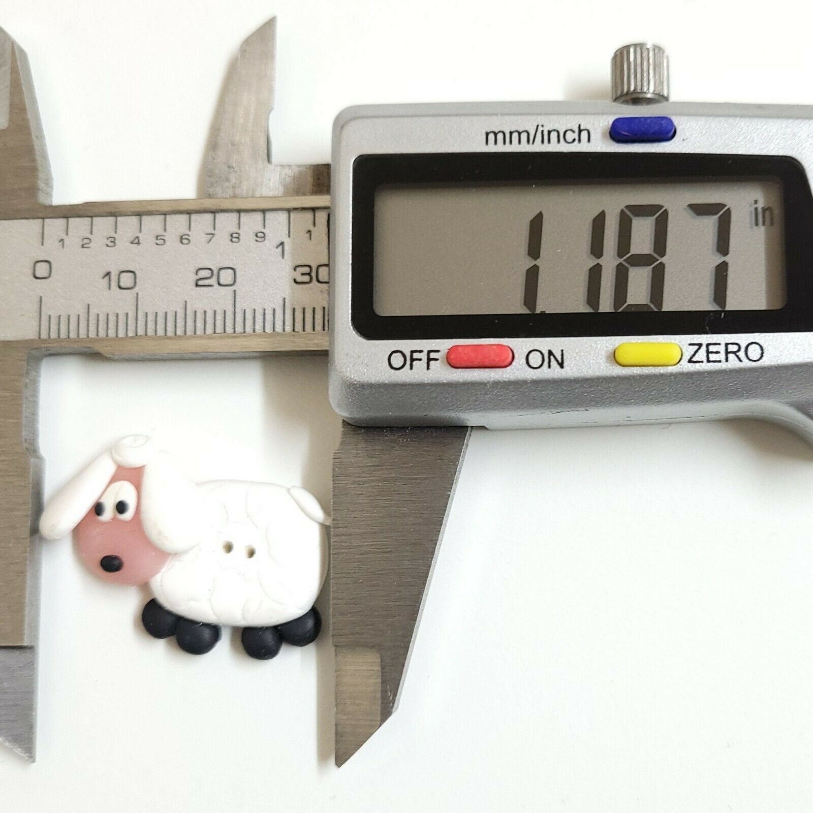 JHB White Cartoon Sheep Button 30mm 2 Hole Novelty JHB - Etsy