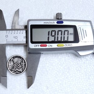 Scottish Thistle Buttons 19mm Metal Shank Old Silver National Symbol ...