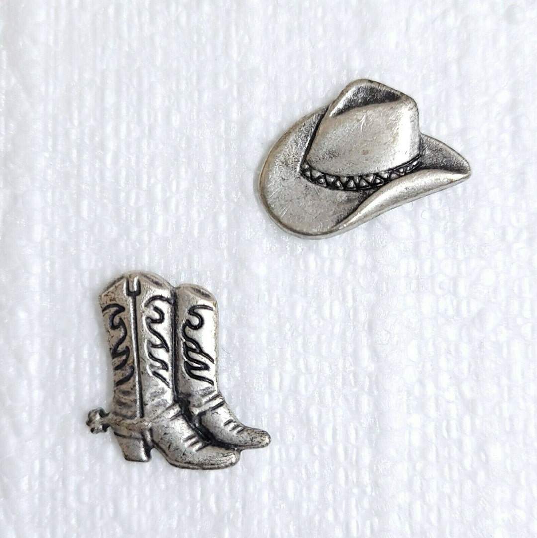 JHB Cowboy Hat Boots Button Metal Shank JHB International Novelty ...