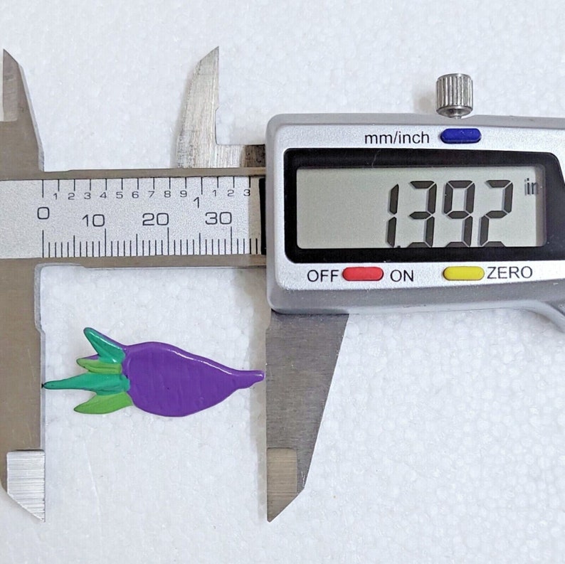 Todd Oldham Turnip Button 35mm Metal Shank Novelty Purple Root - Etsy