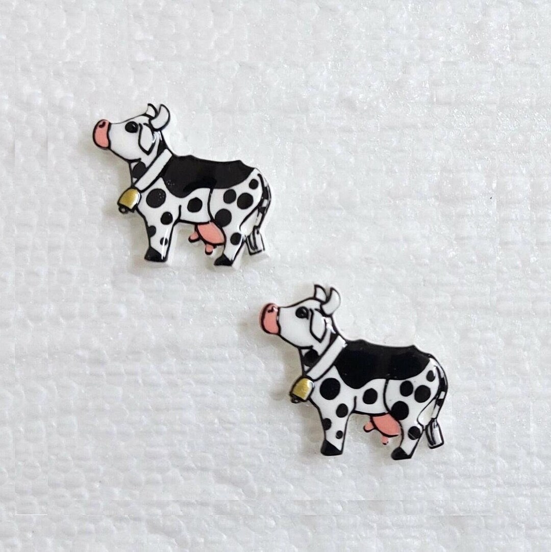 JHB Realistic Cow Buttons 21mm Plastic Shank Friesian Dairy Cattle Farm ...