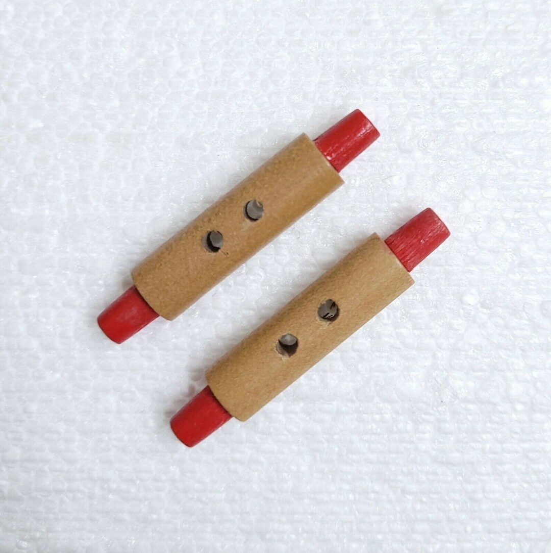 JHB Rolling Pin Buttons 40mm Realistic 2 Hole Baker Chef Tool Natural ...