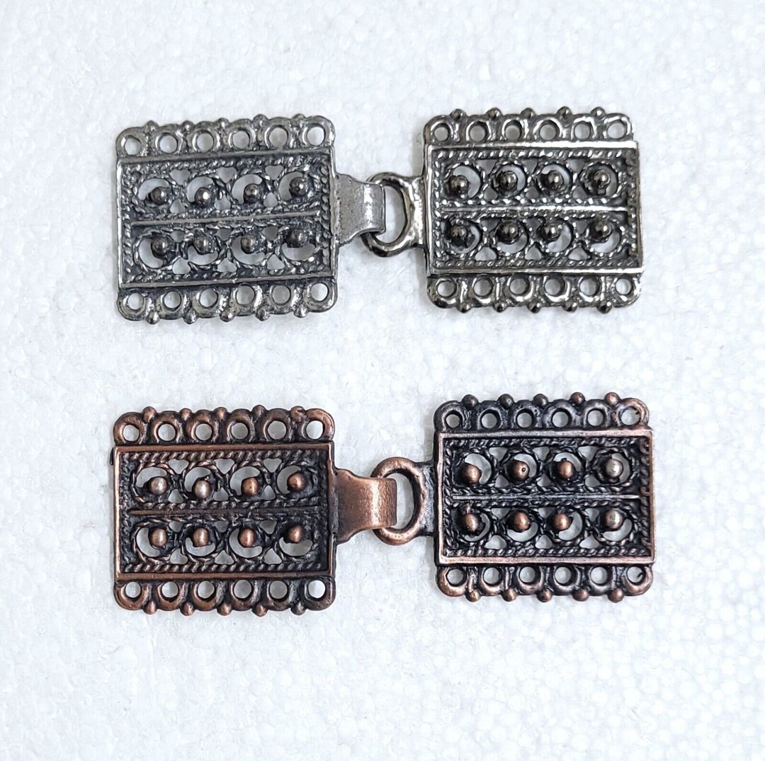 Tinn-per Norwegian Cardigan Hook 65mm Pewter or Bronze Tin Metal Clasp ...