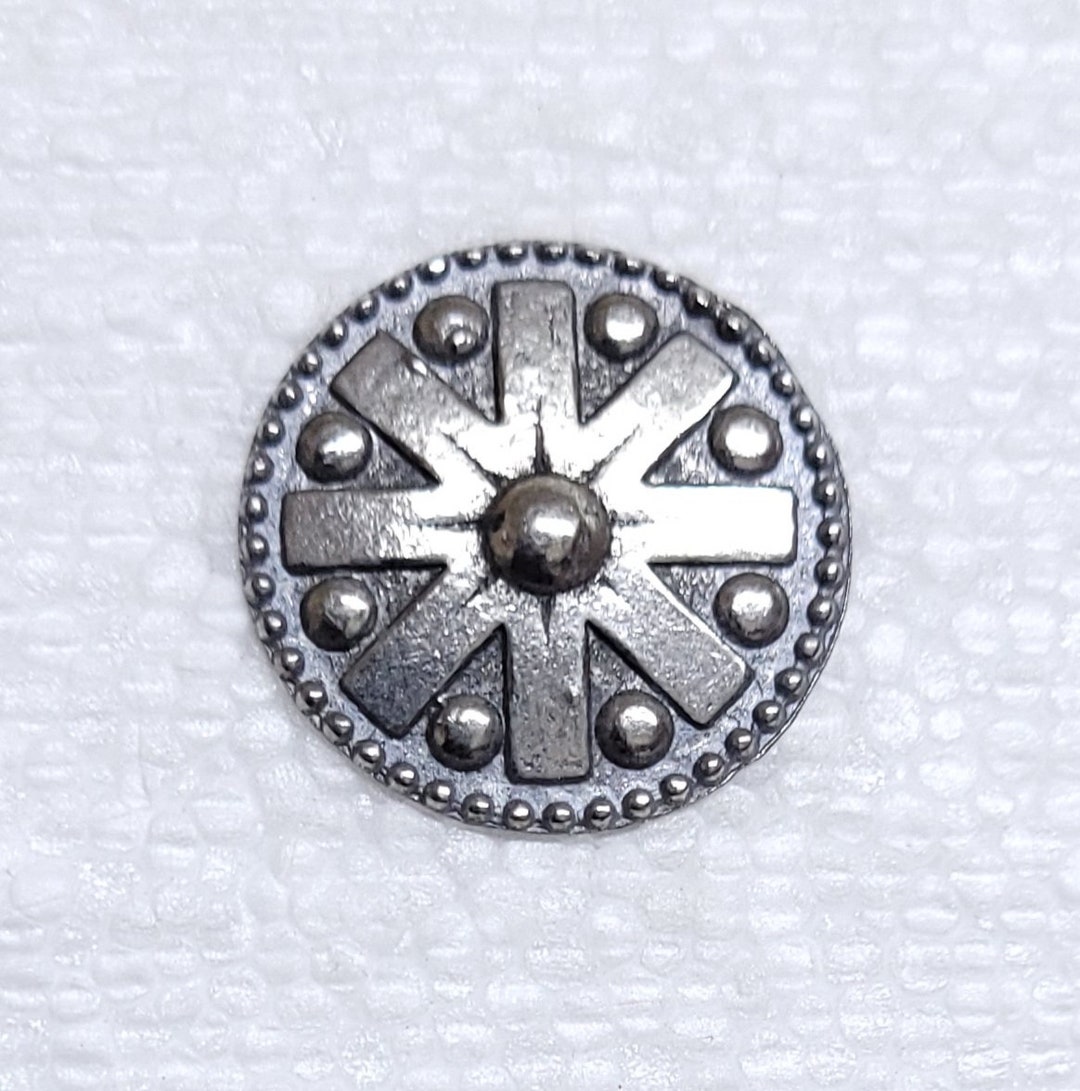 Norwegian Pewter Button 21mm Metal Shank Medieval Knight Viking Era ...