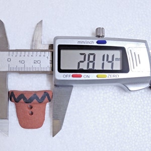 Flower Pot Button 2 Hole Novelty Terracotta Ceramic Glazed House Garden ...