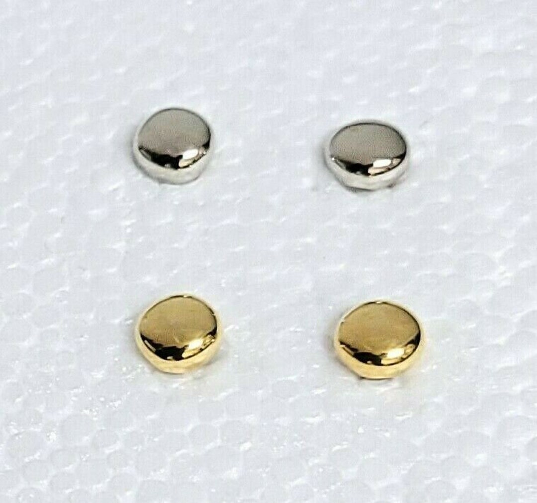 JHB Mini Metal Doll Buttons 6mm Self Shank Gold or Silver Boom Tiny JHB ...