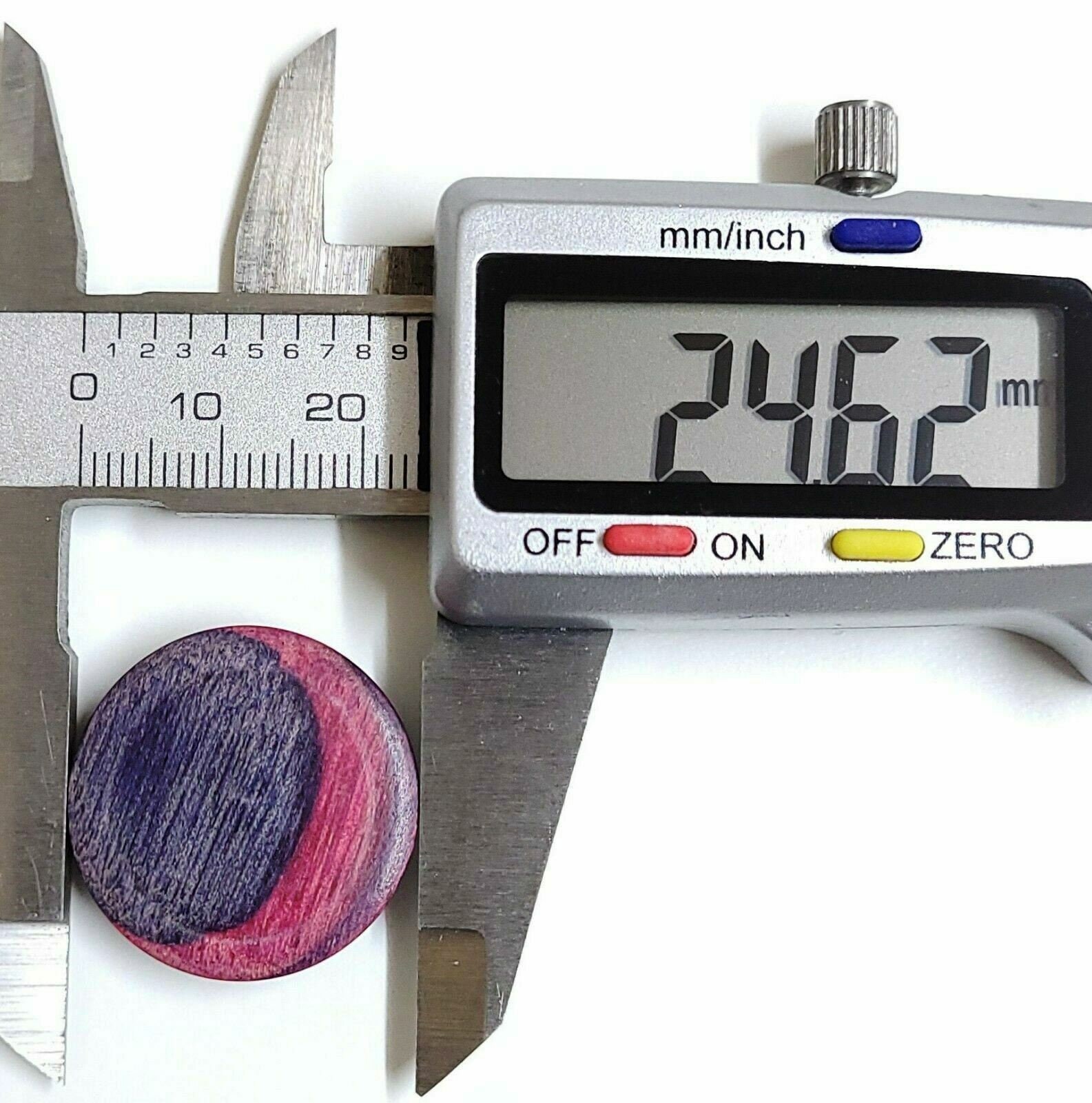 Colourful Wooden Button 20mm 21mm 25mm Self Shank Quirky Striped Groovy ...