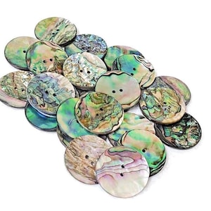 Mexican Abalone Shell Buttons 35mm 2 Hole Fashion Statement Coat Jacket ...
