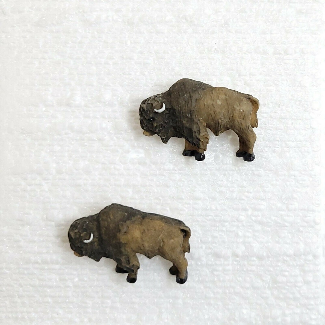 JHB Buffalo Buttons 27mm Shank 1" Novelty Bison Realistic Ox Wild ...