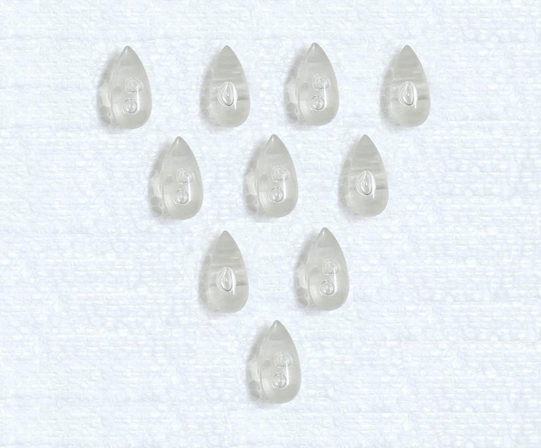 Tear Drop Buttons 16mm Shank 5 or 10 JHB International Novelty Clear 3D ...