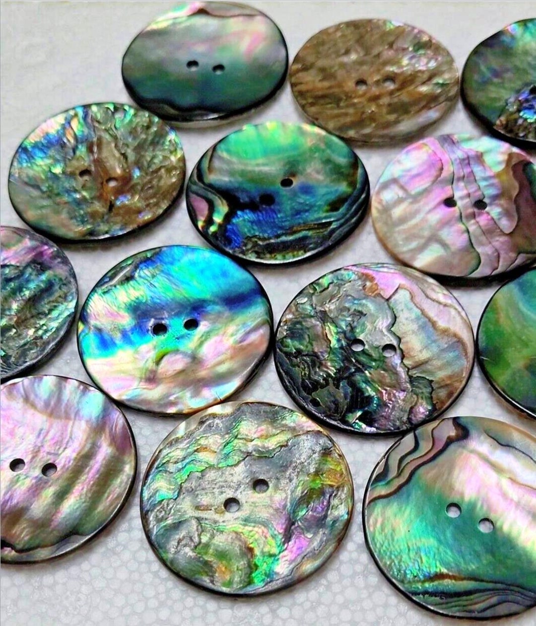 Mexican Abalone Shell Buttons 35mm 2 Hole Fashion Statement Coat Jacket ...