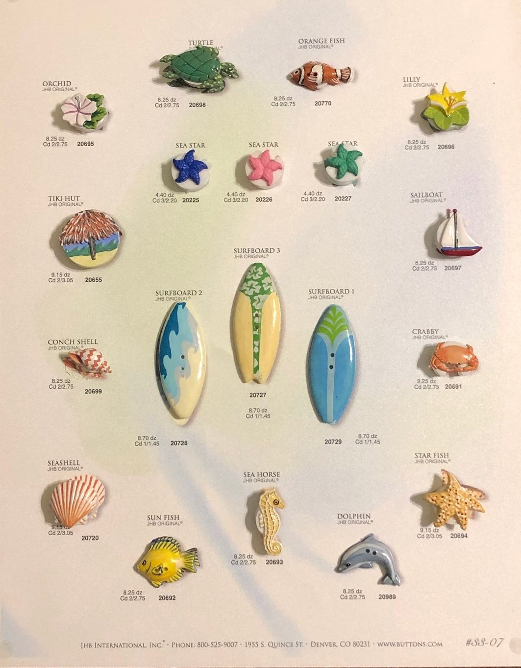 Green Sea Turtle Button 30mm Metal Shank JHB International Novelty ...
