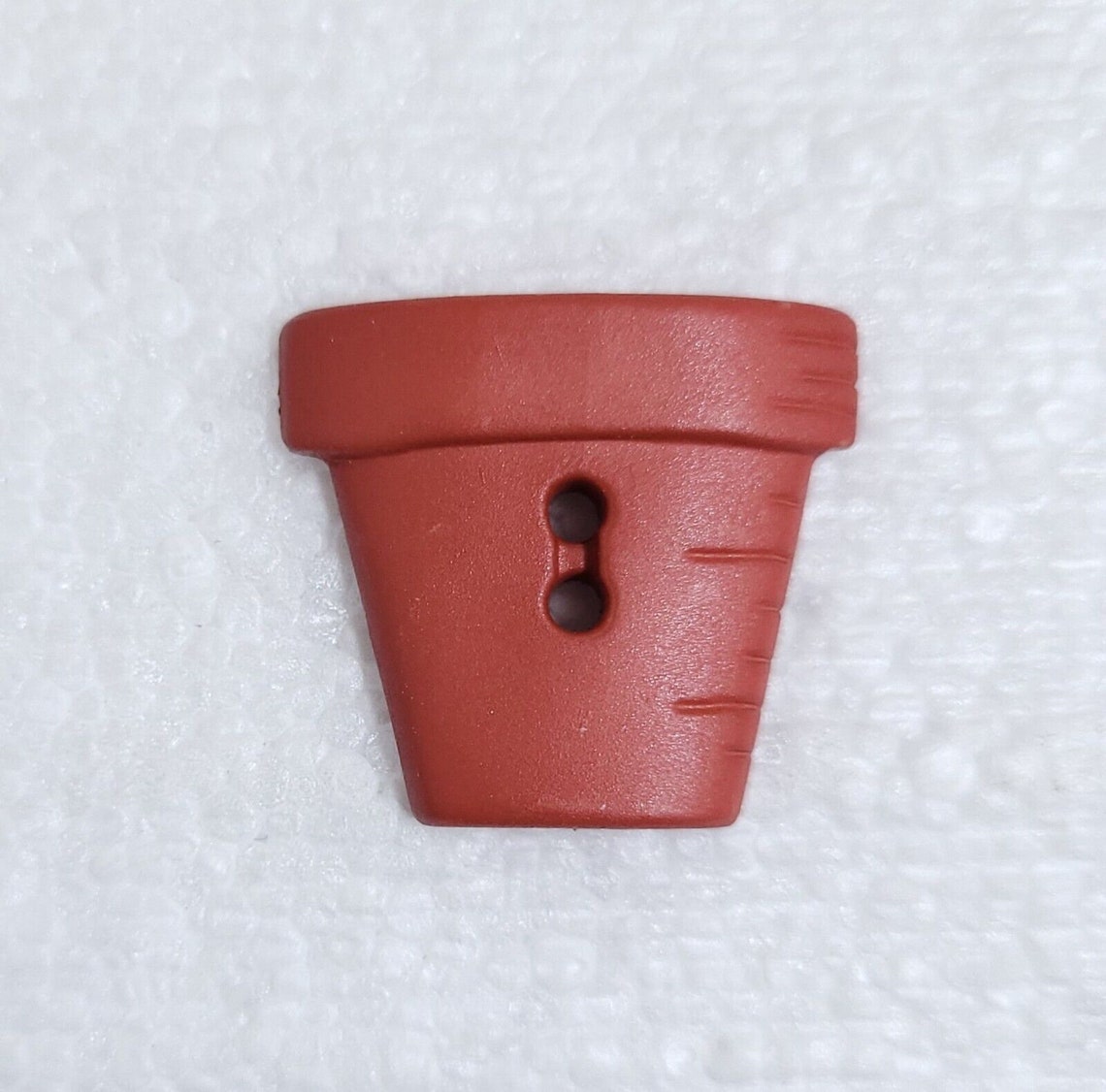 2 Terracotta Flower Pot Buttons 25mm 2 Hole Novelty Clay - Etsy
