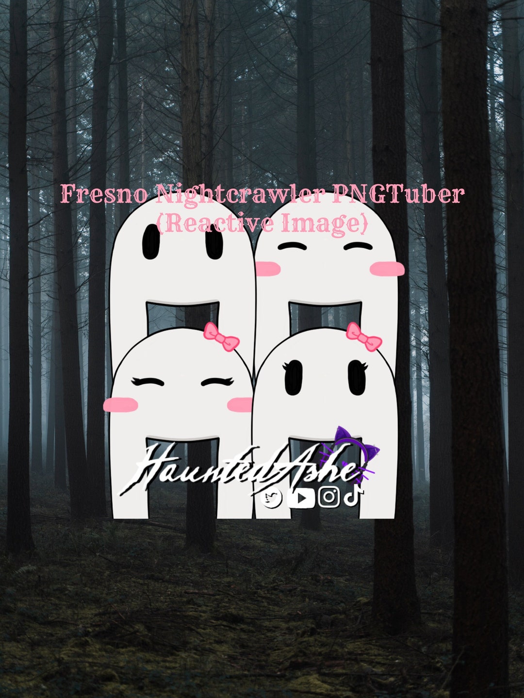 Cryptid Nightcrawler "pngtuber": Spooky Streamer Model (digital ...