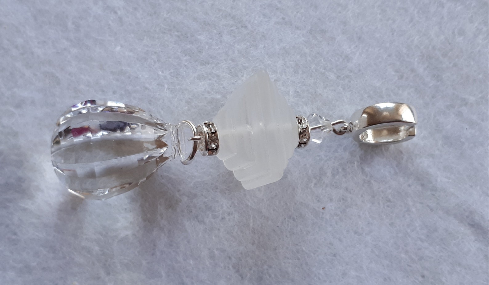 Vintage Italian Lucite Crystal Clear and Matte Square Beads, Czech ...