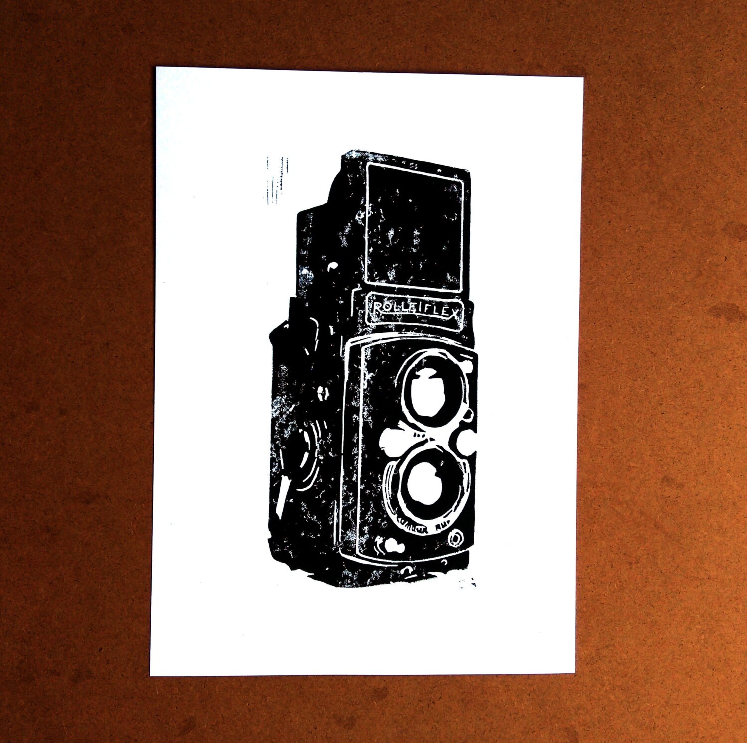 Linocprint, Rolleiflex, Linocut, Handmade, Limited Edition, Camera ...