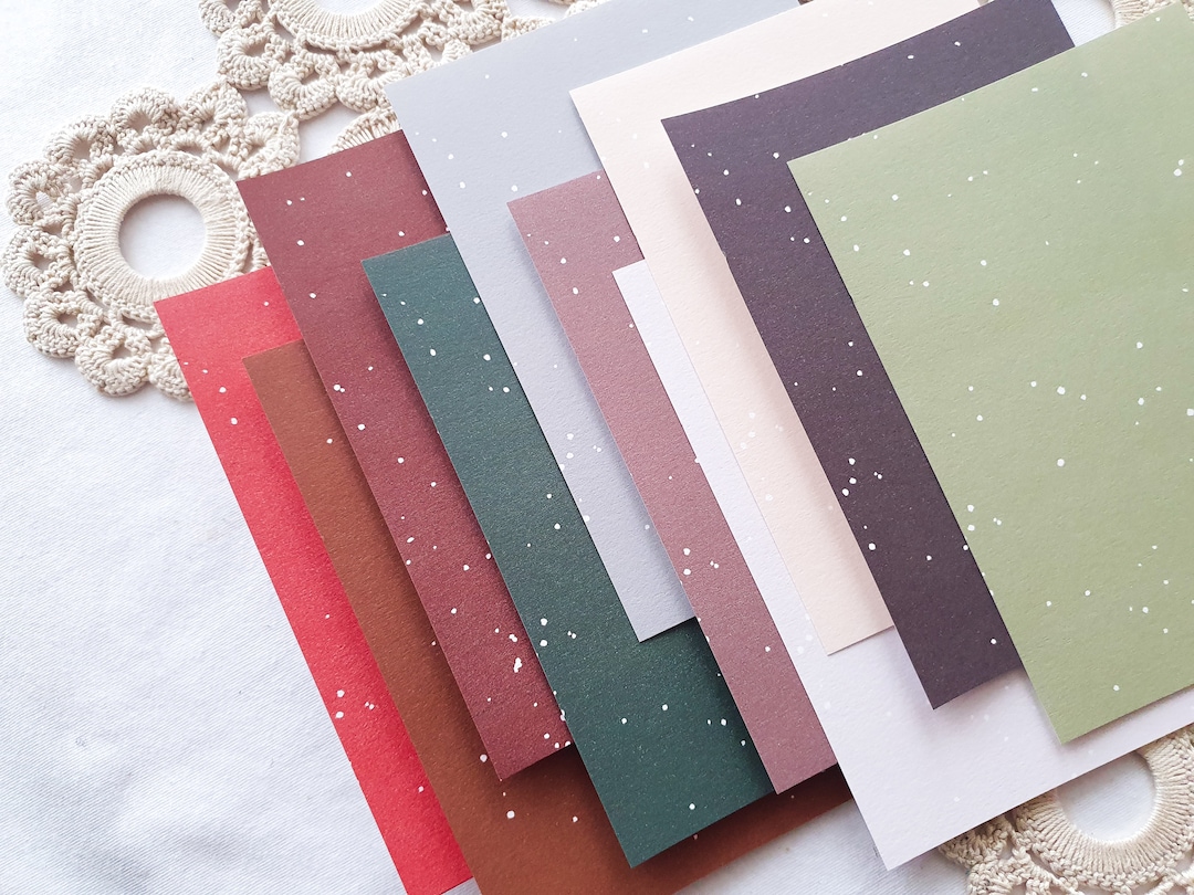 Winter Color Paper, Vintage Color Paper, Scrapbooking, Ephemera ...